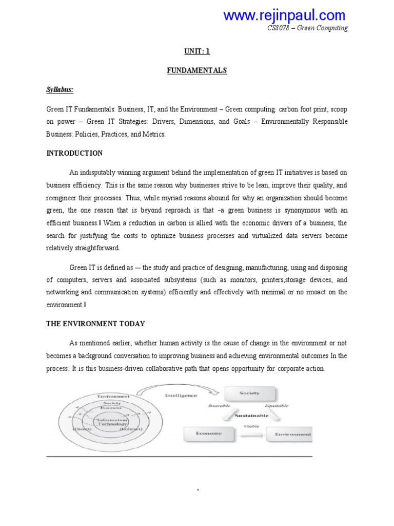 Green computing notes rejinpaul (2) | PDF | Electronic Waste | Carbon ...