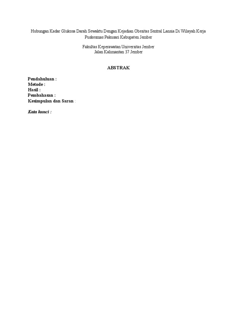 Hubungan Glukosa dan Obesitas Lansia | PDF