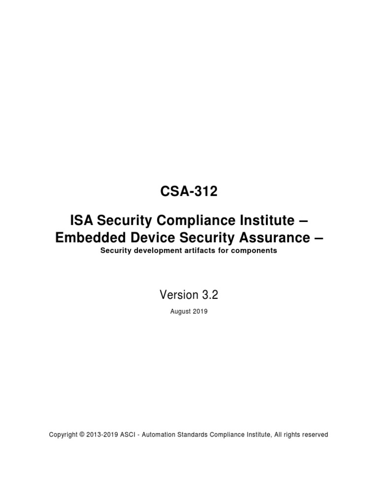 CSA 312 Sec Dev Artifacts For Components (v3 - 2) | PDF | Operating ...