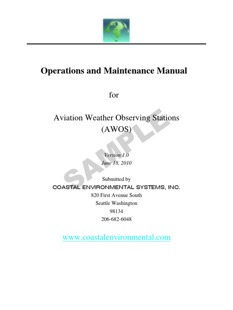AWOS Sample Manual | PDF | Electrical Engineering | Weather