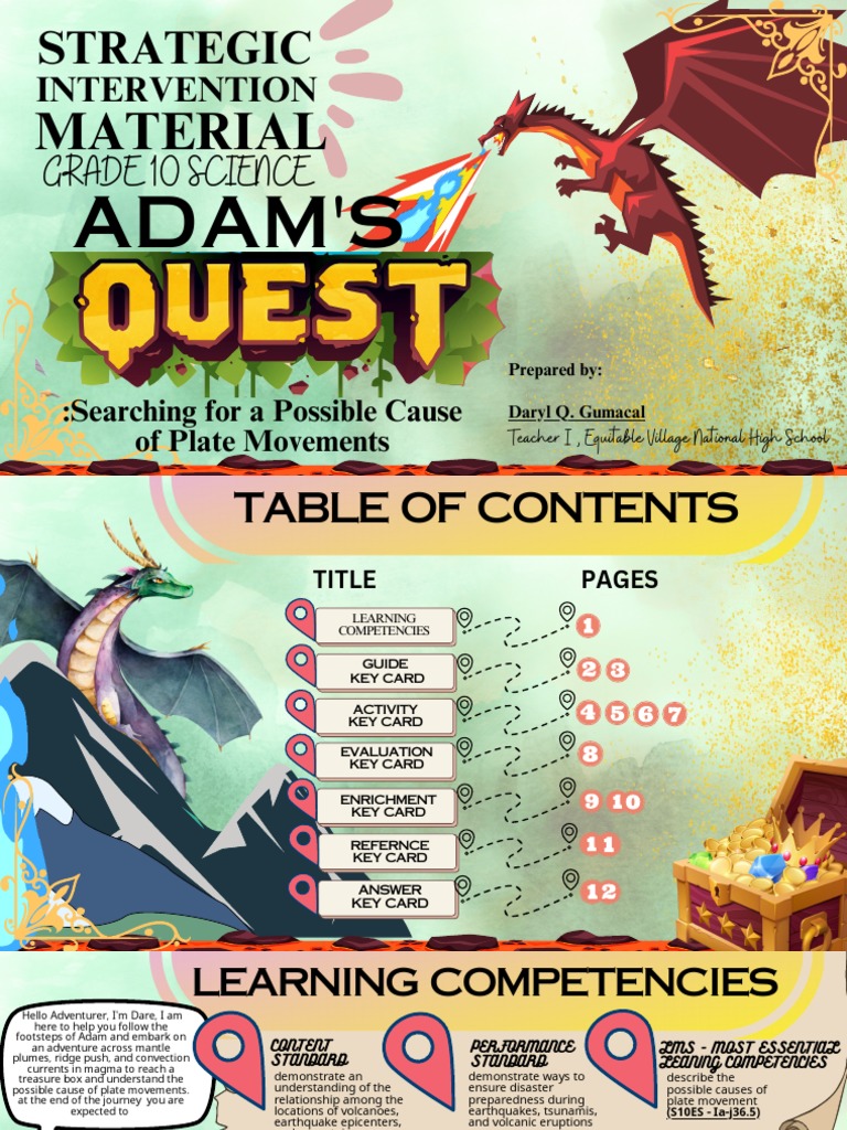 Adam's Quest | PDF | Plate Tectonics | Crust (Geology)