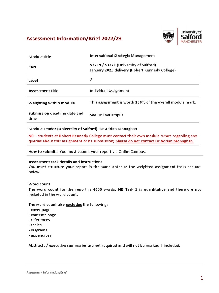 Assignment Brief Pdf