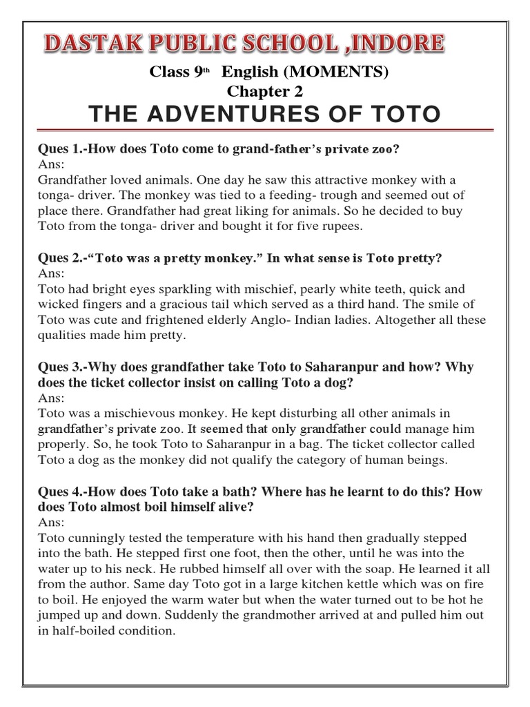 Class 9th English Chap 2 Dps | PDF