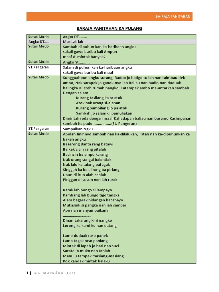 Baraja Panitahan Pulang | PDF