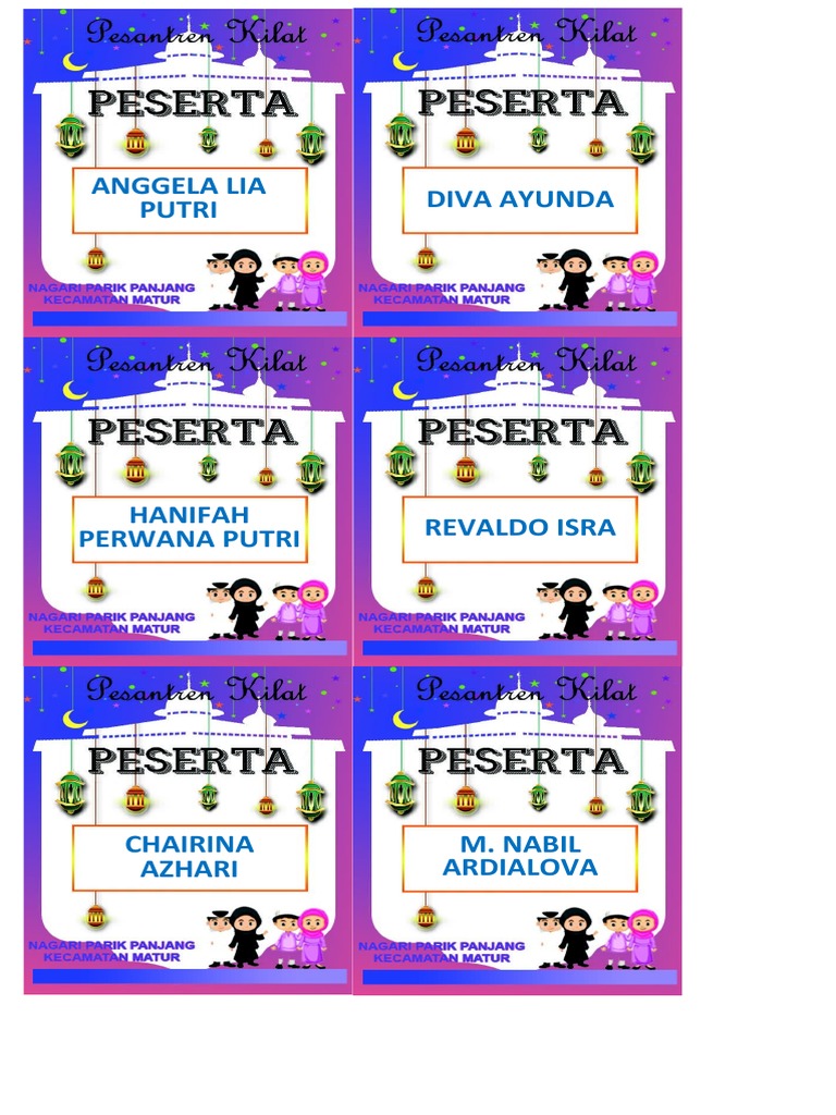 Kokarde Peserta Print SMP Sma | PDF