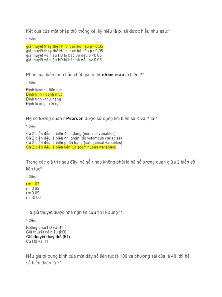 Thong Ke Thi Thu | PDF