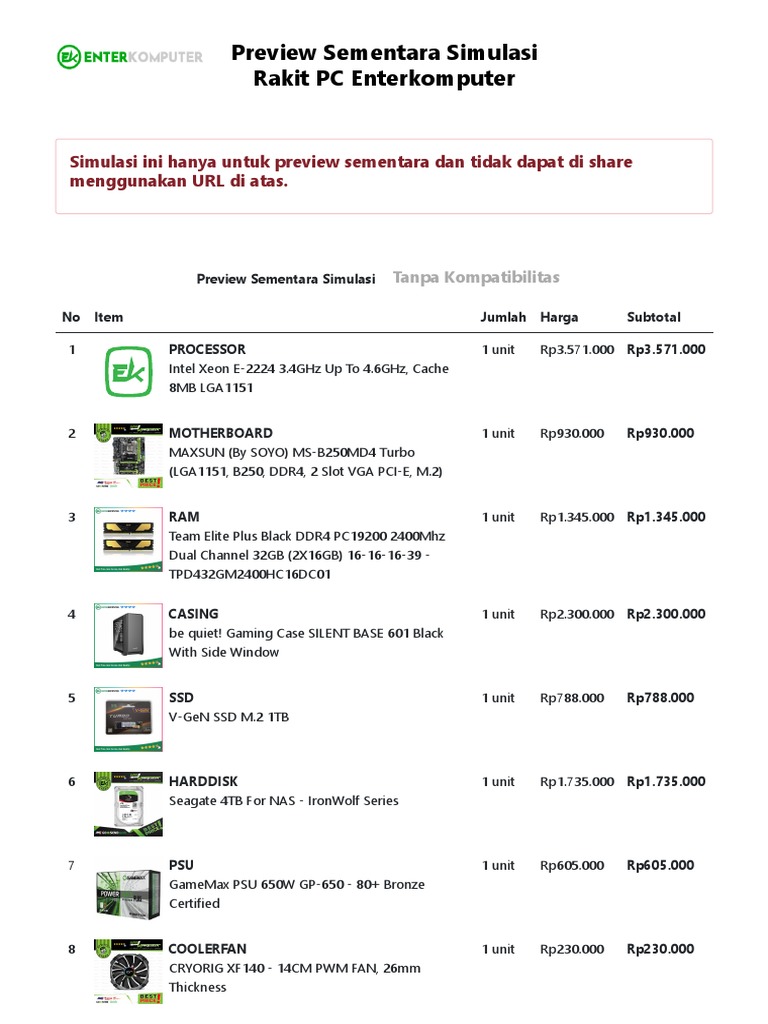 Simulasi PC Server - Enterkomputer | PDF