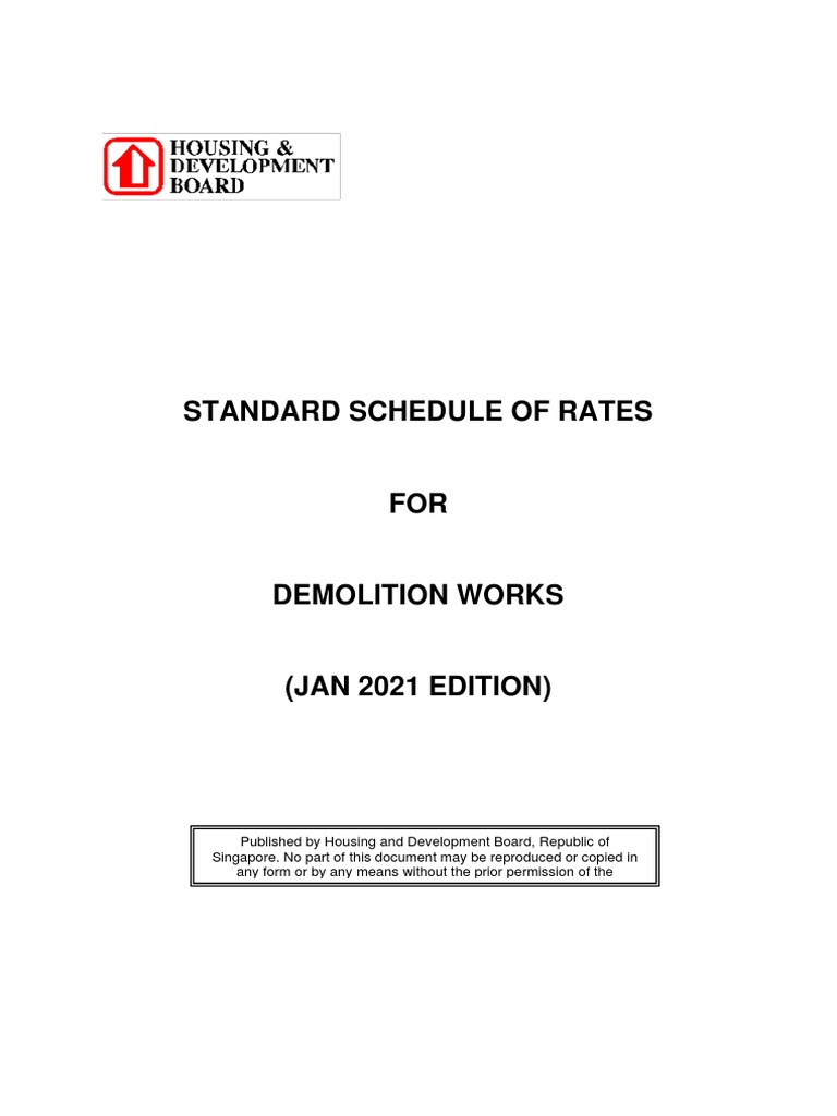 07C HDB SOR Demolition Jan2021 | PDF | Concrete | Paint