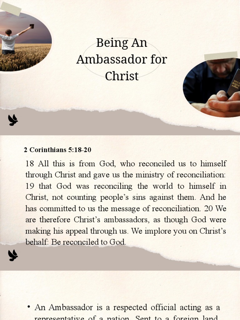 Being An Ambassador For Christ | PDF