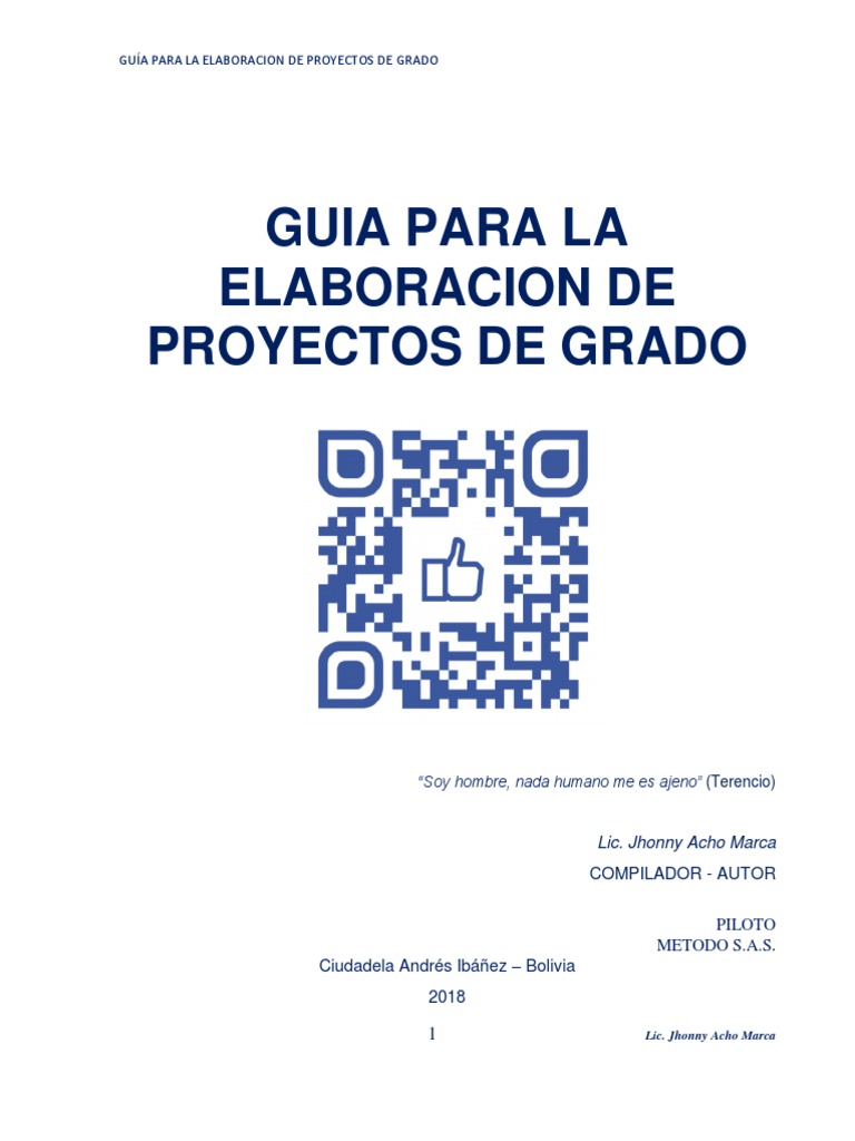 Guia para La Elaboracion de Proyectos de Grado | PDF | Investigación ... Guia para La Elaboracion de Proyectos de Grado | PDF | Investigación ...