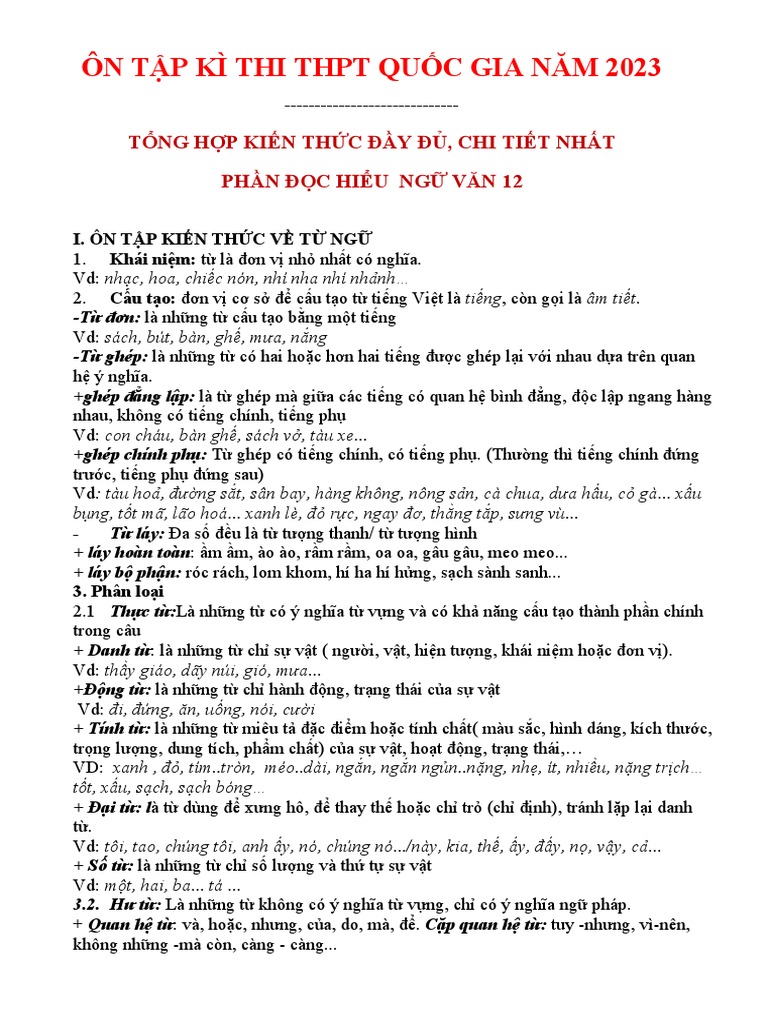 Tai Lieu Doc Hieu | PDF