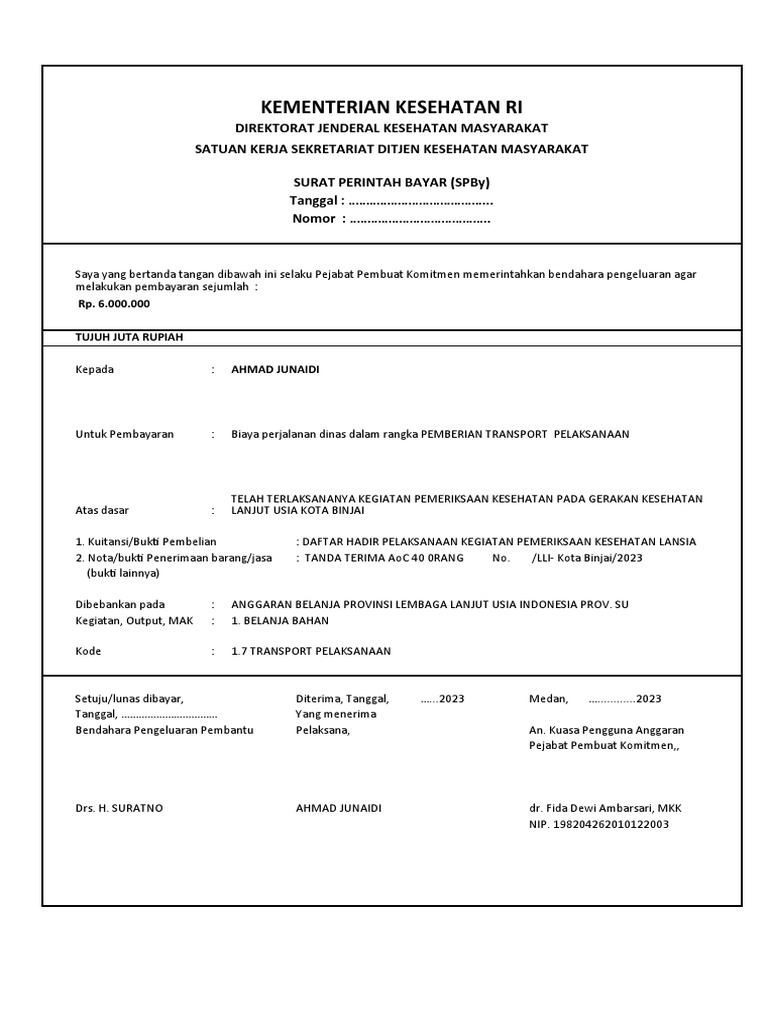 SPJ Gklu 2023 Tanda Terima Monev | PDF