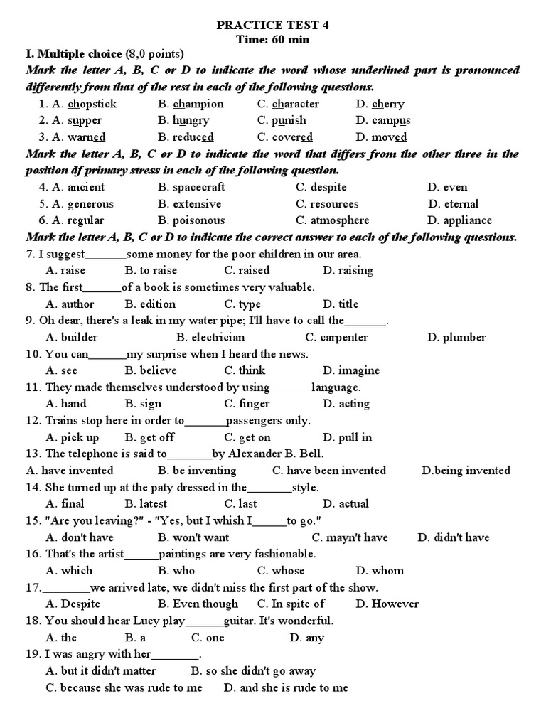 34927.Tiếng Anh 9 practice 4,5,6,7 thi vao 10 | PDF | Giant Panda | English Language