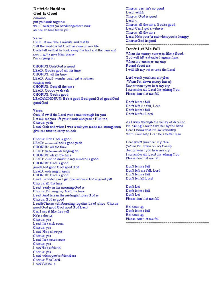 Deitrick Haddon | PDF | Jesus | Mercy