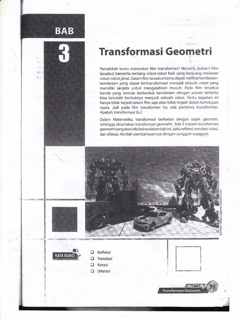 Transformasi Geometri: Refleksi dan Rotasi | PDF