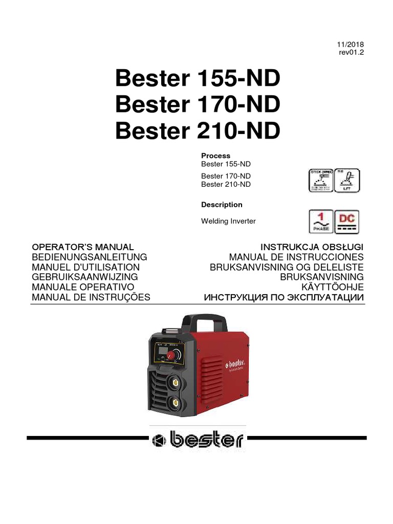 IM Bester 155 ND - 170 ND - 210 ND - Rev01 2 - B18256 1 - B18257 1 - B18258 1 | PDF | Welding ...