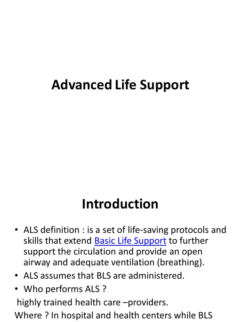 2 - Advanced Life Support | PDF | Cardiac Arrest | Cardiopulmonary ...