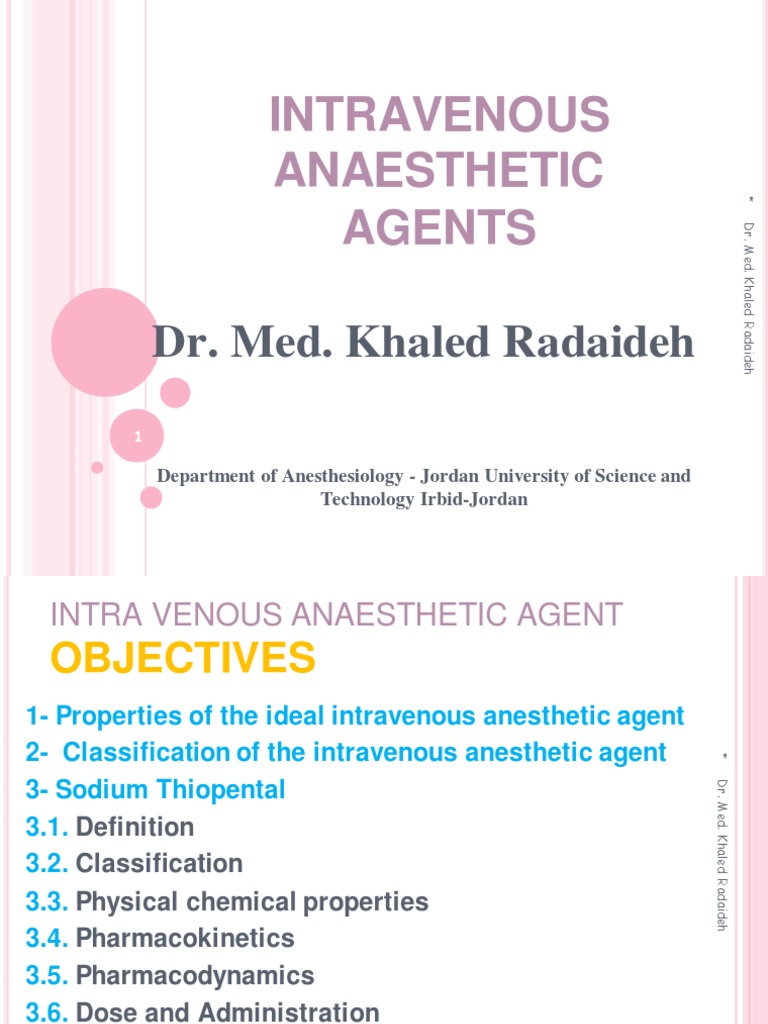 3 Intravenous Anesthetic Agents | PDF | Midazolam | Anesthesia