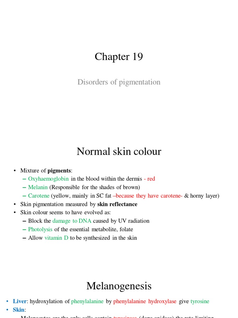 Disorders of Skin Pigmentation | PDF | Human Skin Color | Medical ...