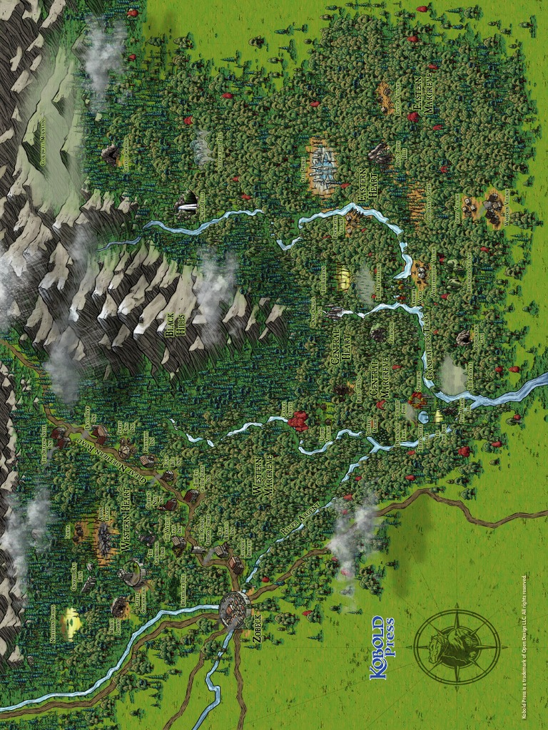 Kobold Press Margreve Map Poster 1 | PDF | Cooking, Food & Wine