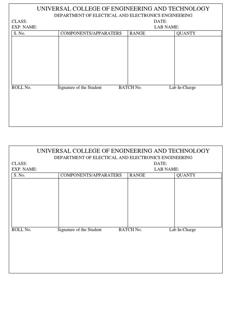 Lab Indent Form | PDF