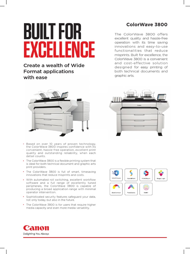 ColorWave3800 Data Sheet LITHO | PDF | Image Scanner | Microsoft Windows
