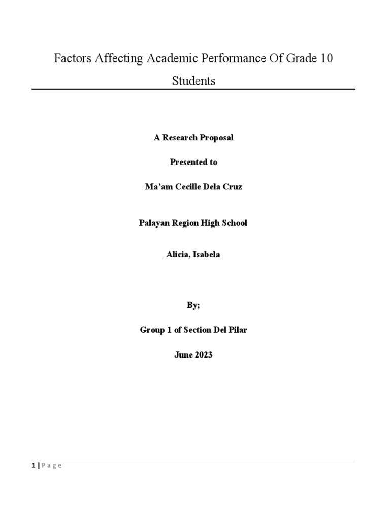 Factors Affecting Students Academic Performance | PDF | Socioeconomic ...