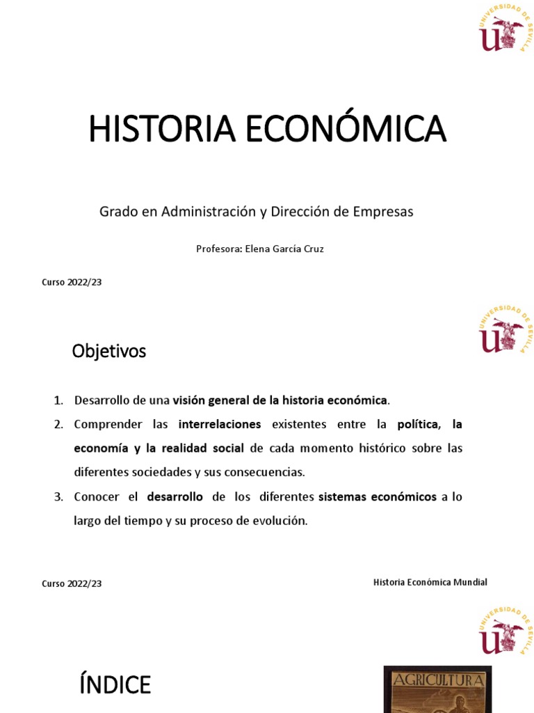 Presentación Asignatura HE ADE | PDF | Evaluación | Historia económica