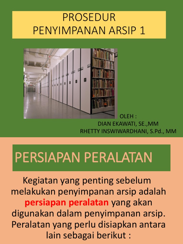 Prosedur Penyimpanan Arsip | PDF