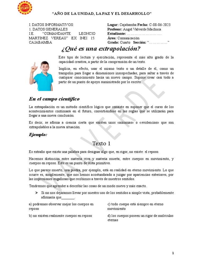 Definición y Tipos de Extrapolación | PDF | Depresión (estado de ánimo ...