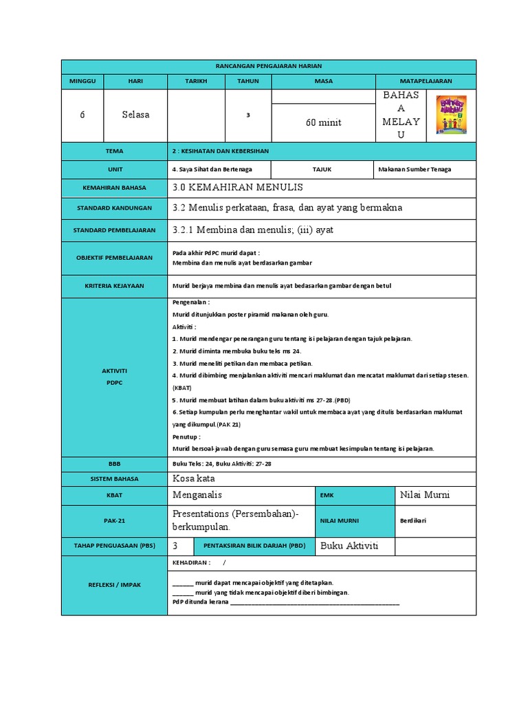 RPH BM Pendekatan Bertema | PDF