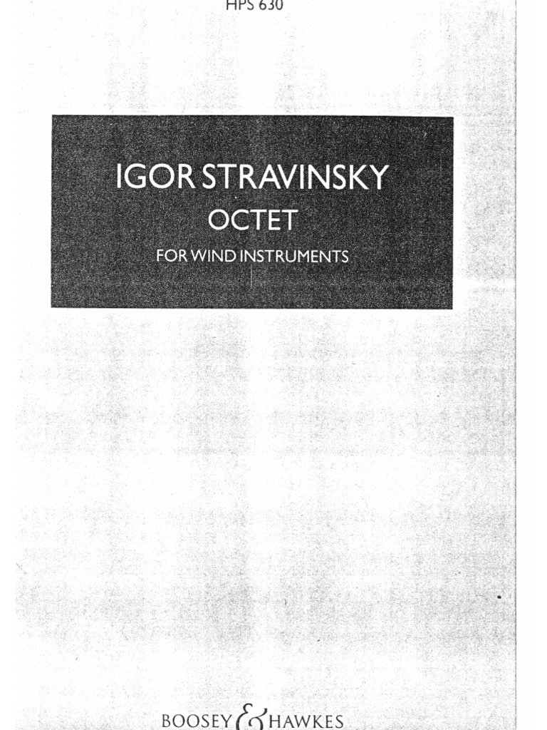 Stravinsky Ottetto | PDF