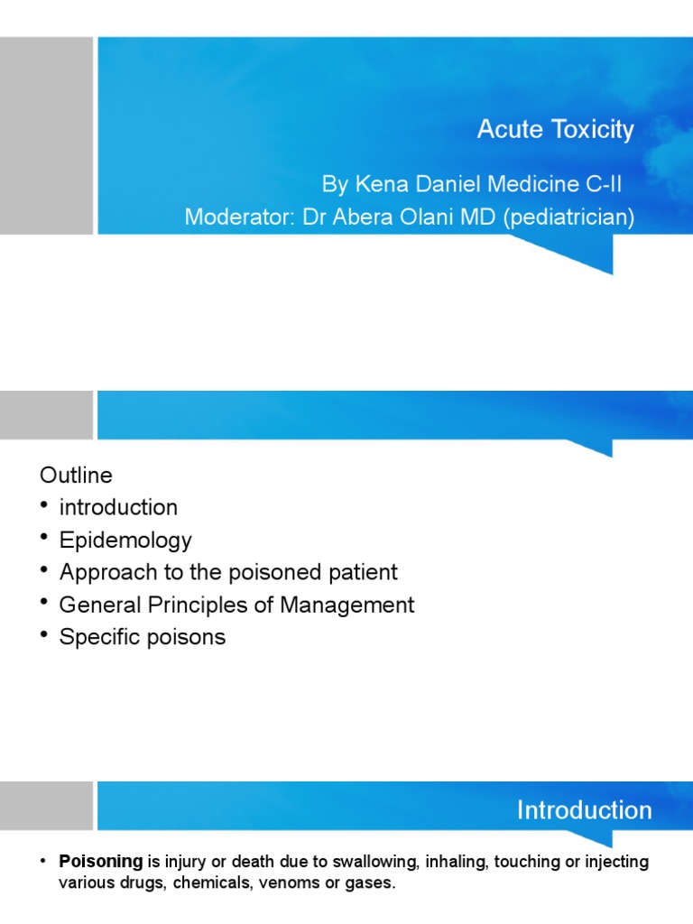 Acute Toxicity 2 | PDF | Medical Specialties | Clinical Medicine