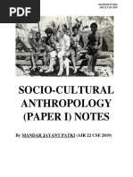 Brain Tree Anthropology Notes Part 1 | PDF