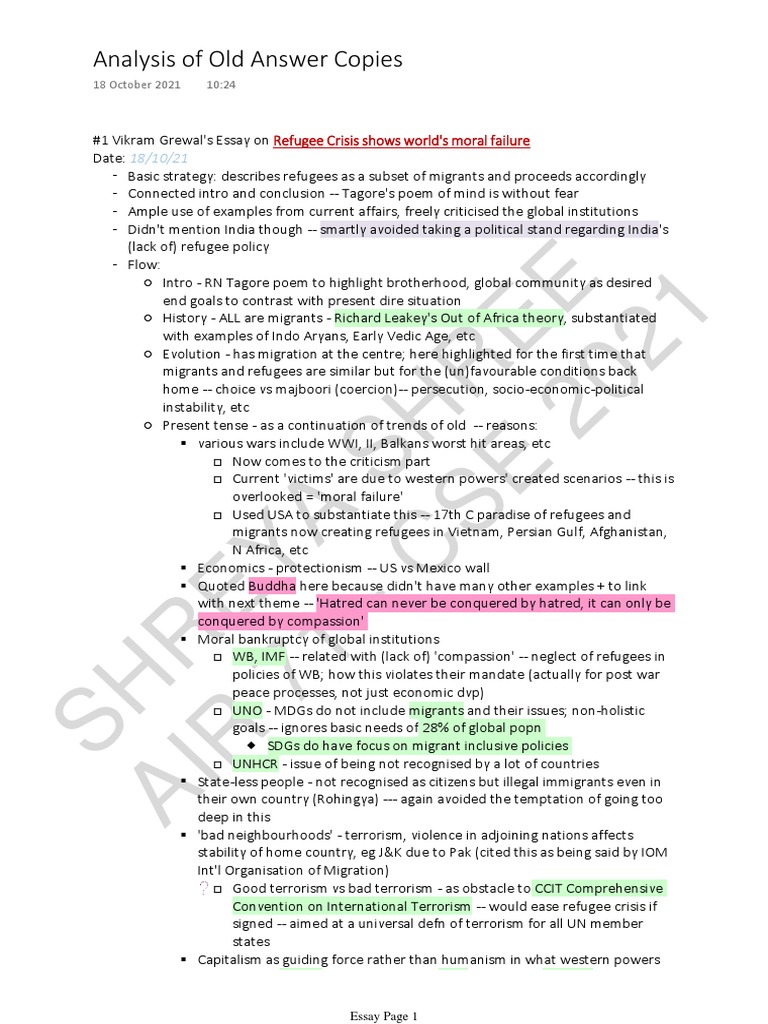 Analysis of Previous Topper's Essays - SHREYA SHREE | PDF | Democracy ...