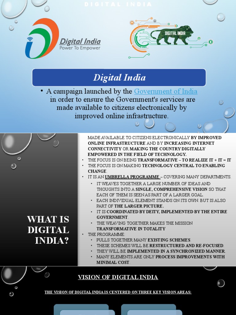 Overview of the Digital India Campaign | PDF | E Government | Internet ...