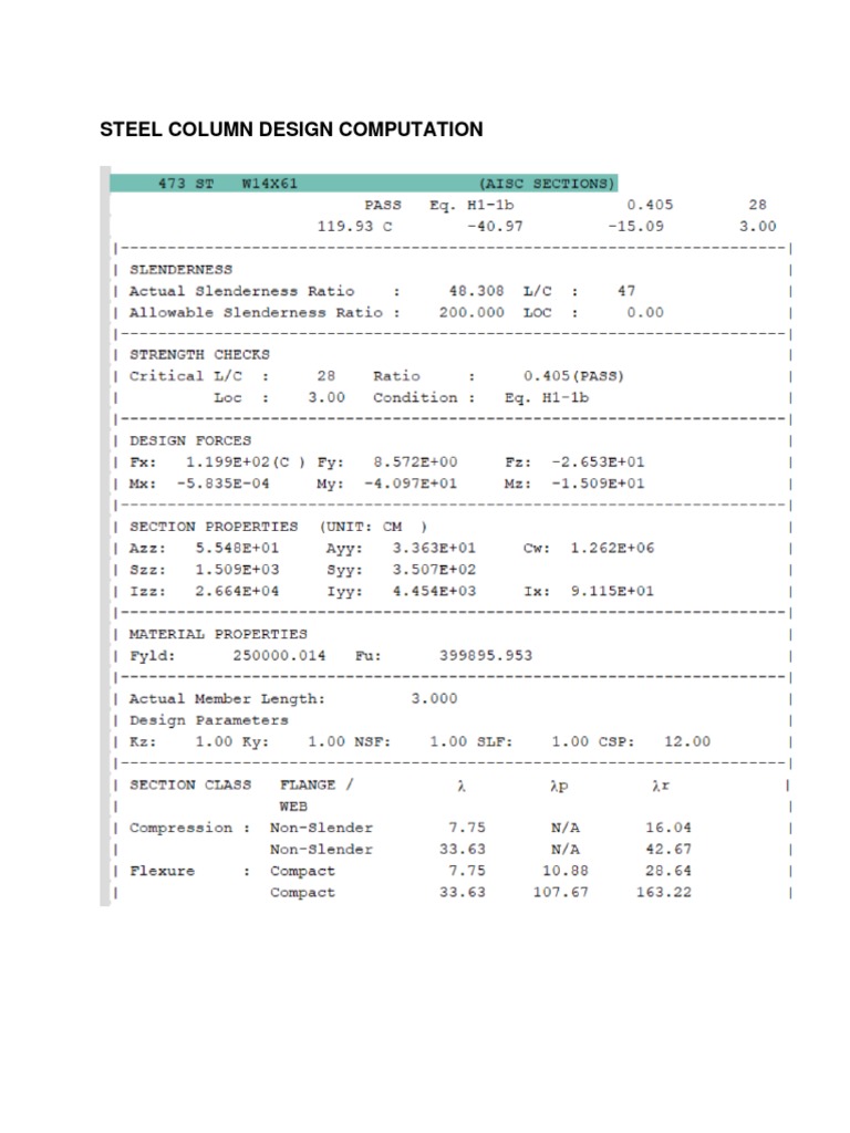 Steel Column Design | PDF