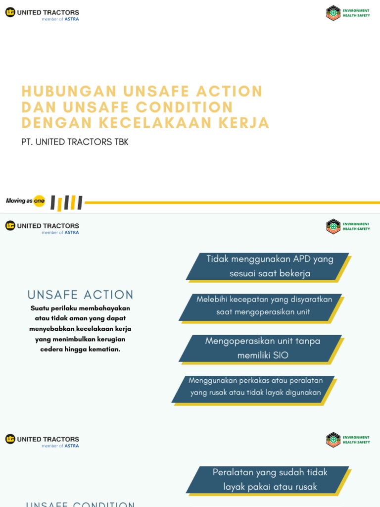 Hubungan Unsafe Action Dan Unsafe Condition Dengan Kecelakaan Kerja | PDF