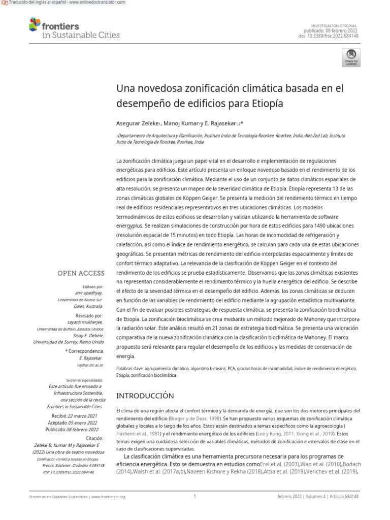 Una Novedosa Zonificación Climática Basada en El Desempeños de ... Una Novedosa Zonificación Climática Basada en El Desempeños de ...