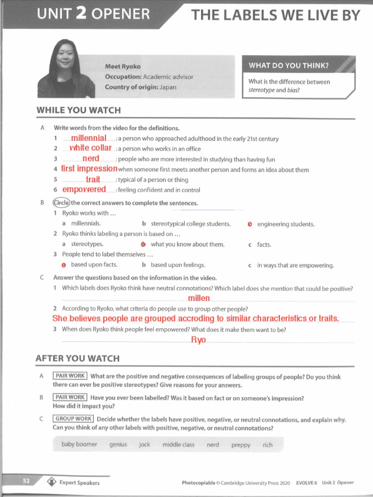 Evolve 6 (Video Resource Book) 63 Opener | PDF