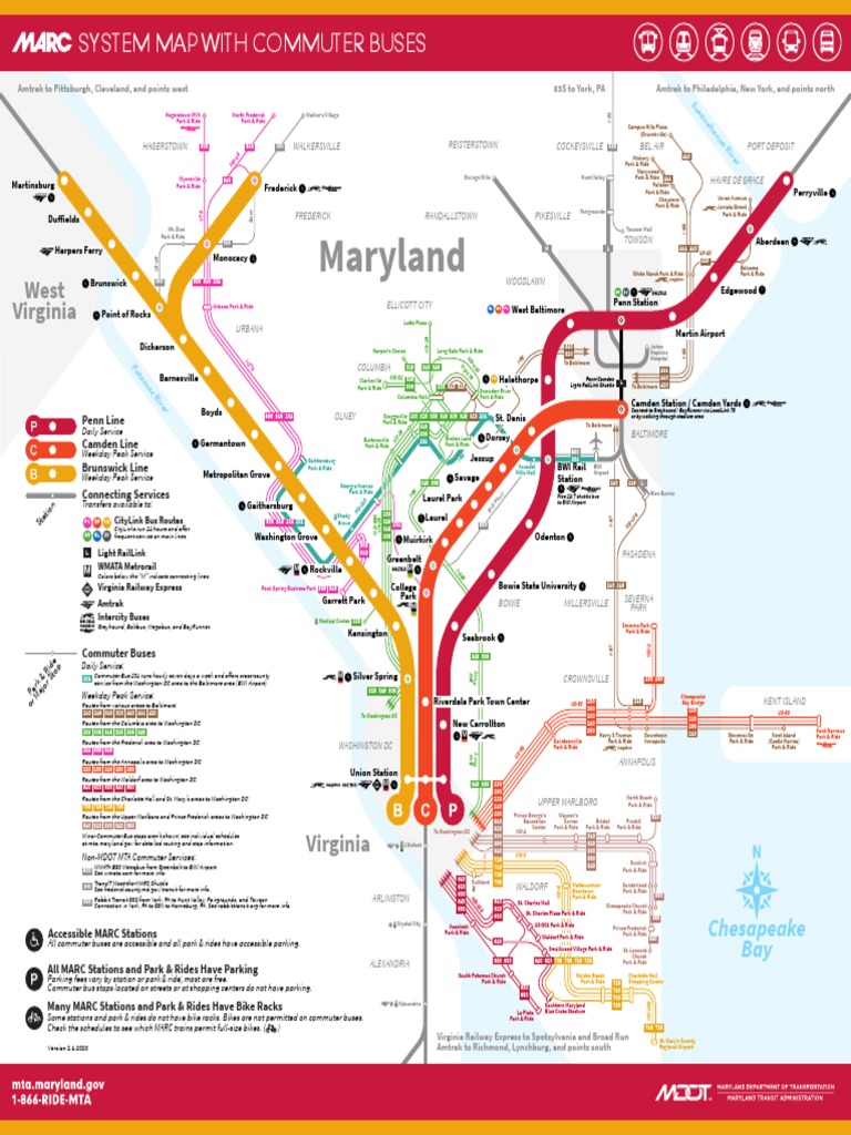 MARC CommuterBus Combined Map 02 2020 | PDF | Baltimore | Maryland