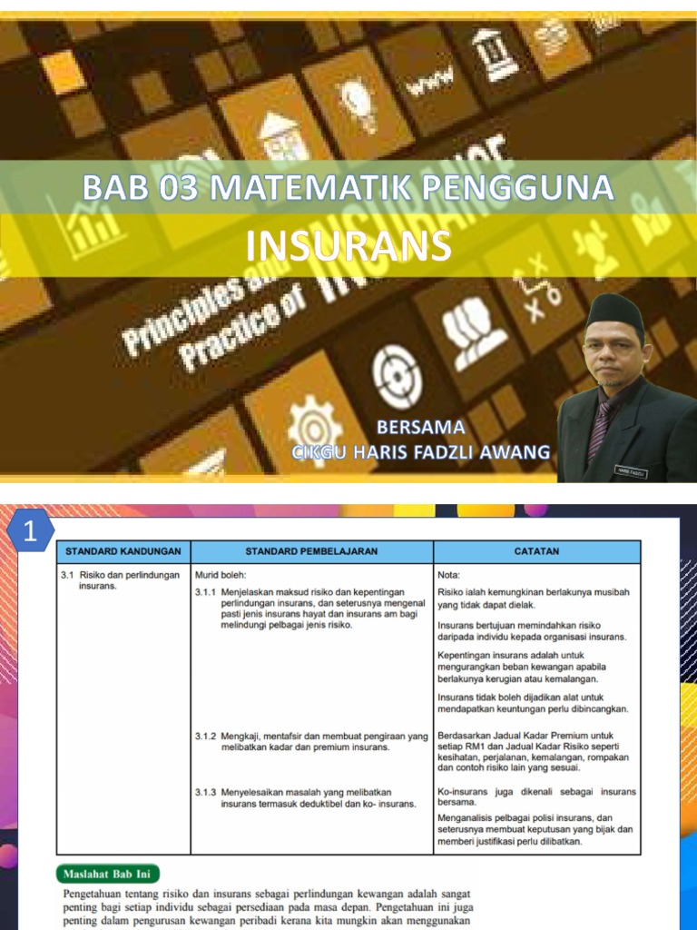 F5 KSSM Matematik Bab03 Insurans | PDF