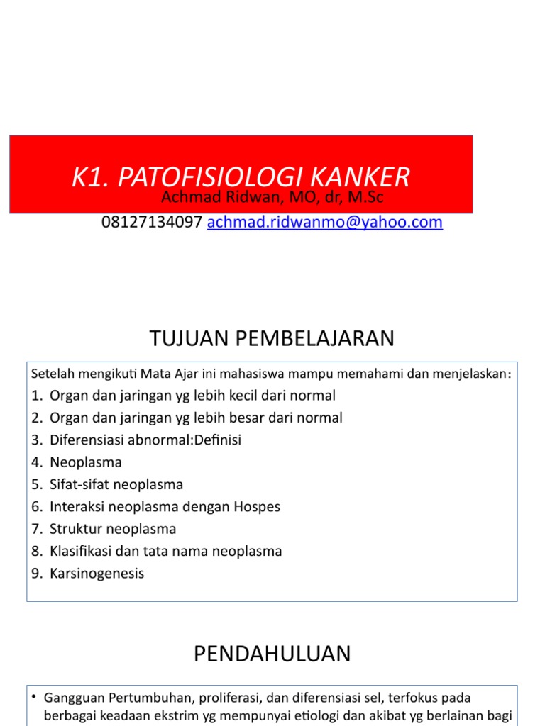K1-Patofisiologi kanker | PDF