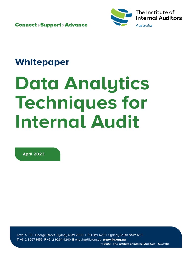 Data Analytics Techniques For Internal Audit | PDF | Machine Learning | Internal Audit