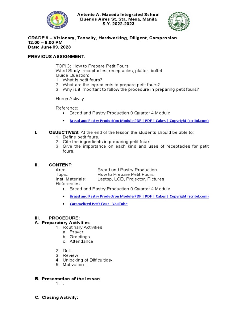 June 09 DLP (FINAL DEMO) | PDF | Learning | Behavior Modification