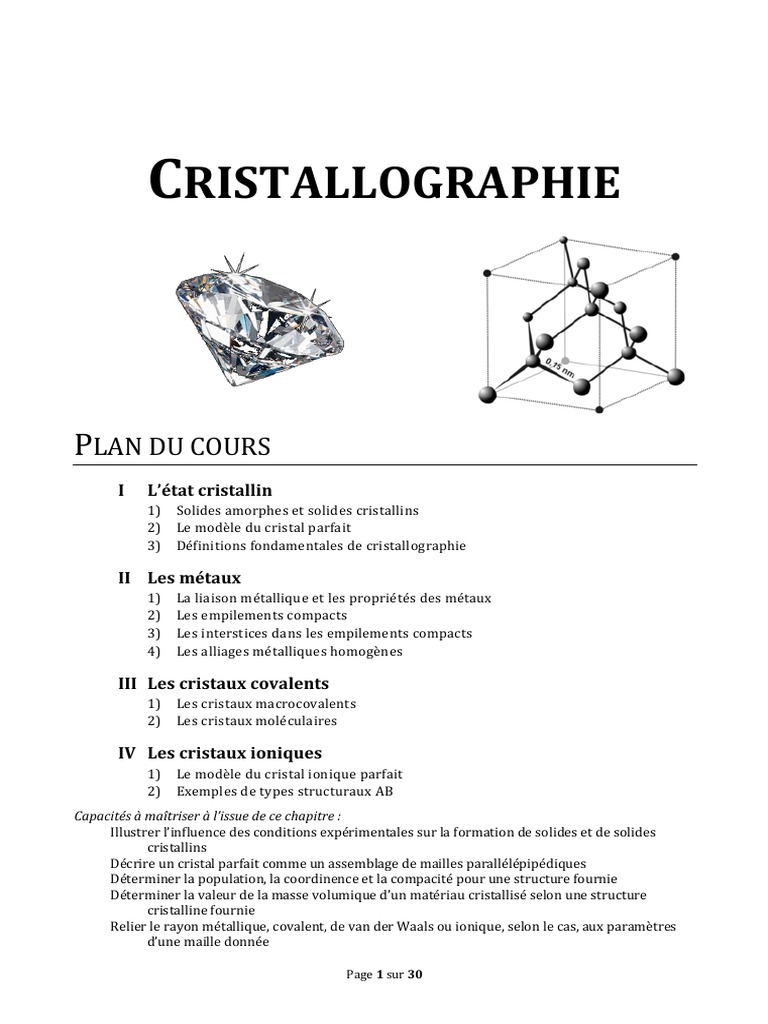 6 Cristallo | PDF | Cristal | Structure cristalline