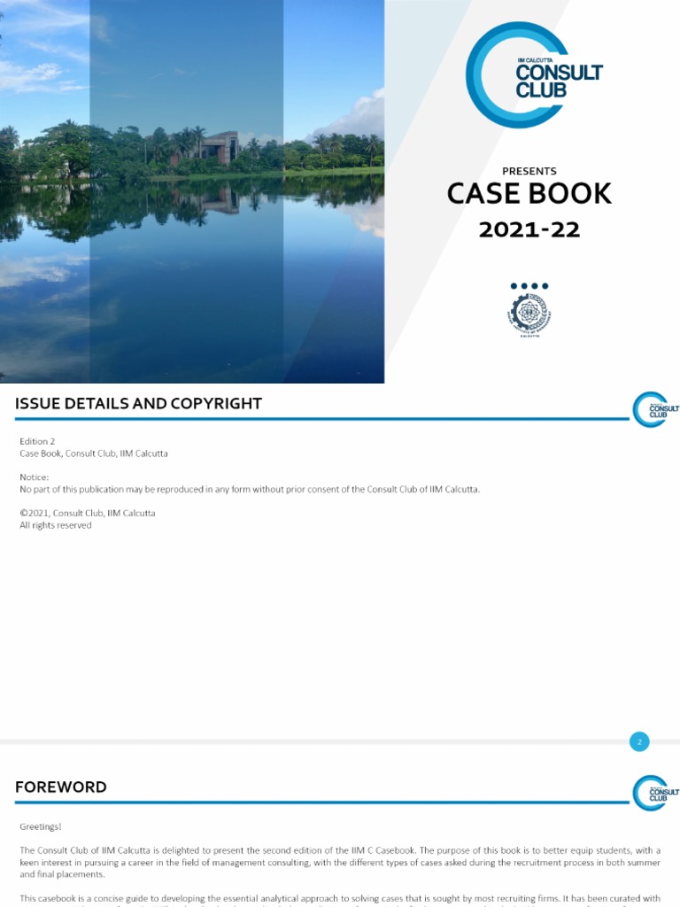 IIMC Consulting Casebook 2021-22 | PDF