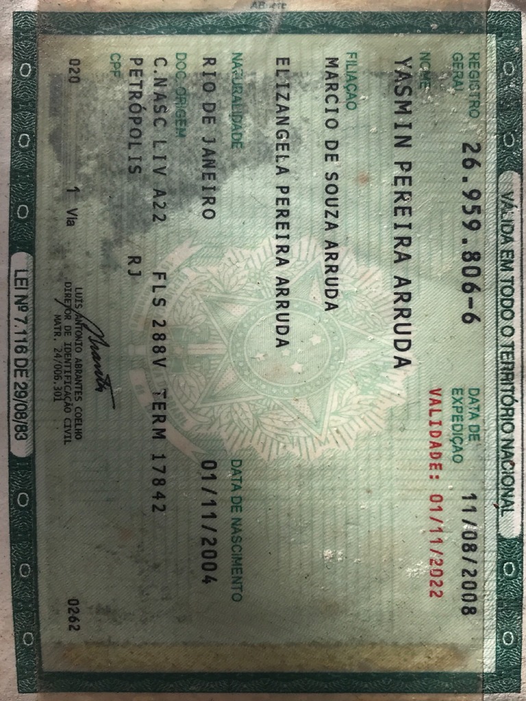 identidade e cpf | PDF