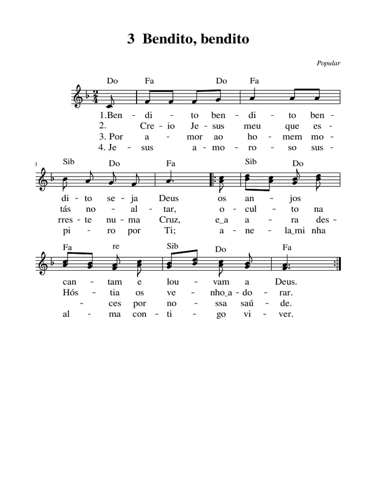 03 Bendito, Bendito | PDF