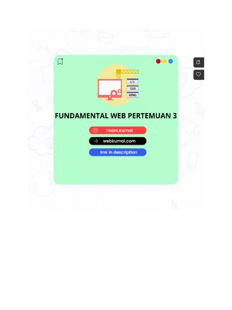 Kumal Prepost Fundamental-Web Pertemuan-3 | PDF